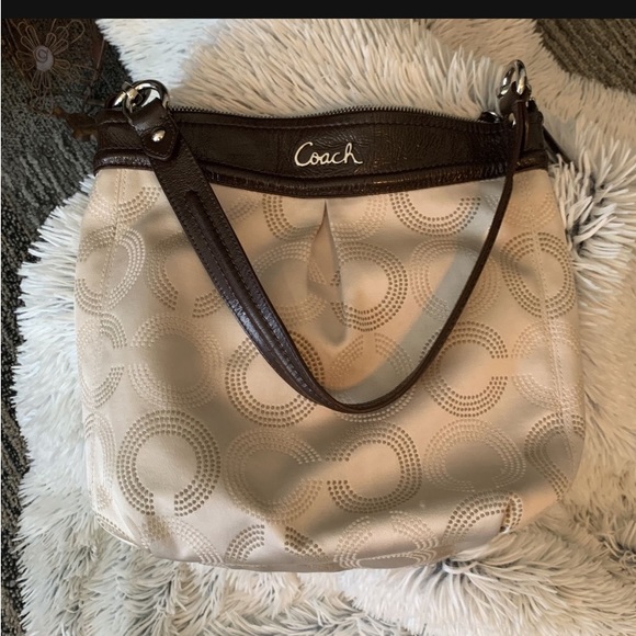 Coach | Bags | Coach F 2088 This Ashley Dotted Op Art Hippie Handbag ...